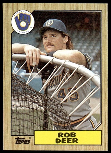 1987 Topps Baseball Card Rob Deer Milwaukee Brewers #547 | eBay