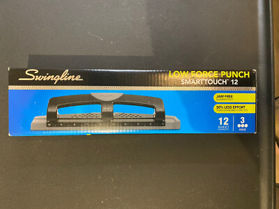 3 Ring Whole Punch - Swingline SmartTouch 3-Hole Punch, Low Force, 12 ...