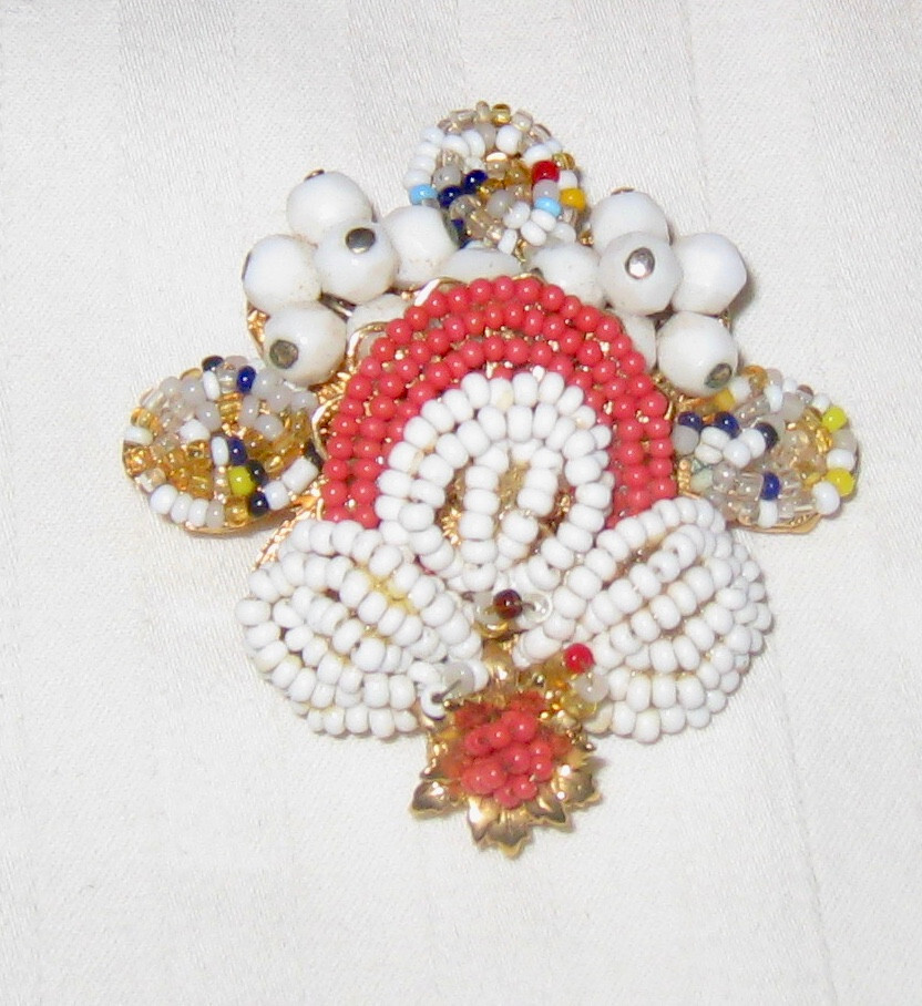 Rare 1st ½ 20th C Haskell Type Hand Wired Microbead Gem 