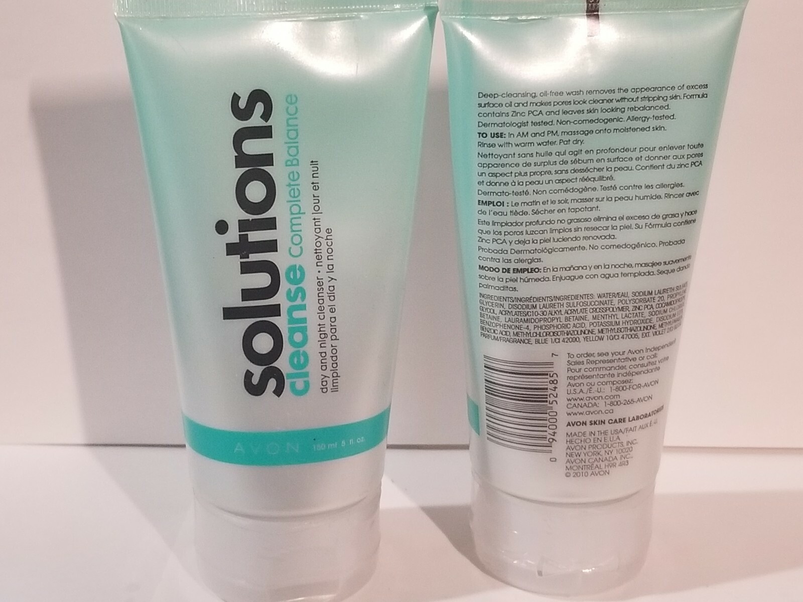 2 pc Avon Solutions Cleanse Complete Balance Day & Night Cleanser ...