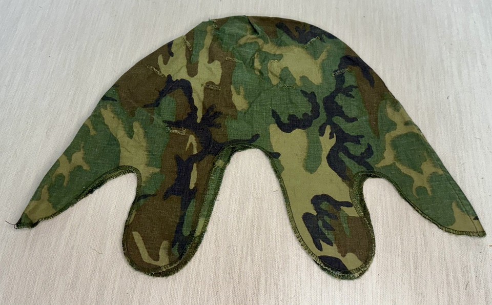 USGI M1 Helmet Cover RDF Transitional Brown ERDL Woodland Camo ‘79 Cold ...