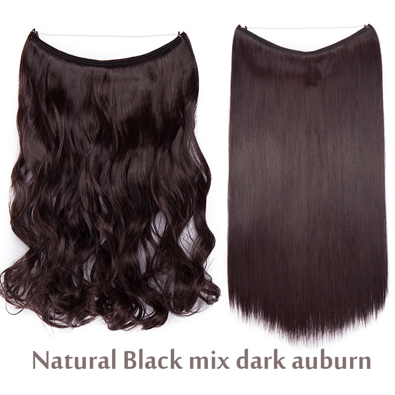 Mega Thick Hidden Band Secret Wire In Wavy Hair Extensions Hair Piece ...