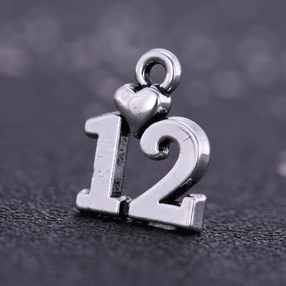 Hot20pcs Antique Heart Shape Love Number 10 11 12 Birthday ...