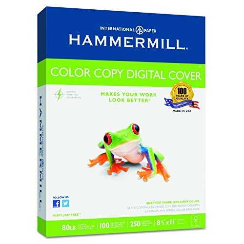 Hammermill Paper, Color Copy Digital Cover, 80lb, 8.5 x 11, 250 / Pack ...