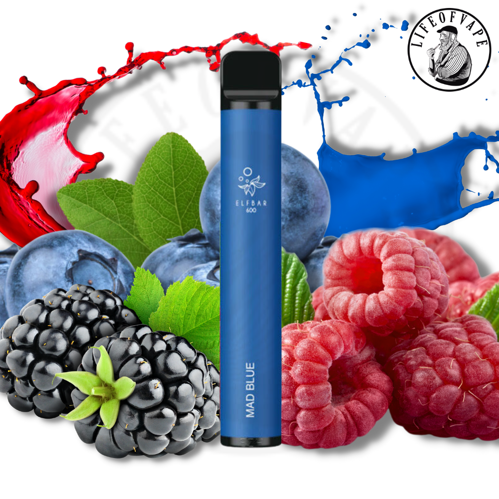 ELFBAR 600 Züge Einweg E-Zigarette mit 0/20mg Nikotin I Liquid E-Shisha ...