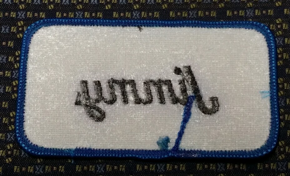 JIMMY NAME TAG BLUE AND WHITE PATCH | eBay