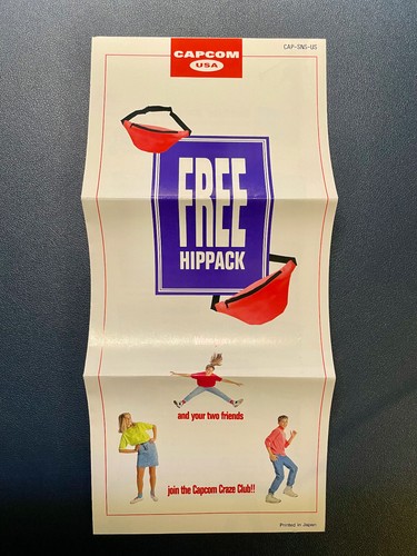 Capcom Video Game INSERT Poster SNES CAP-SNS-US Craze Club Hippack ...