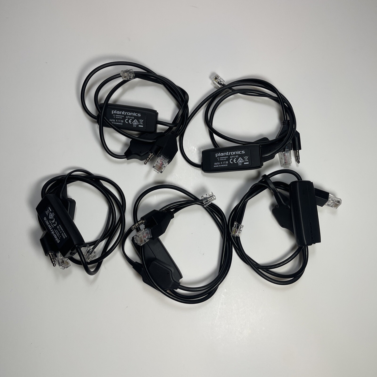 LOT of 5 Plantronics APV-63 Electronic Hook Switch EHS Adapter | eBay