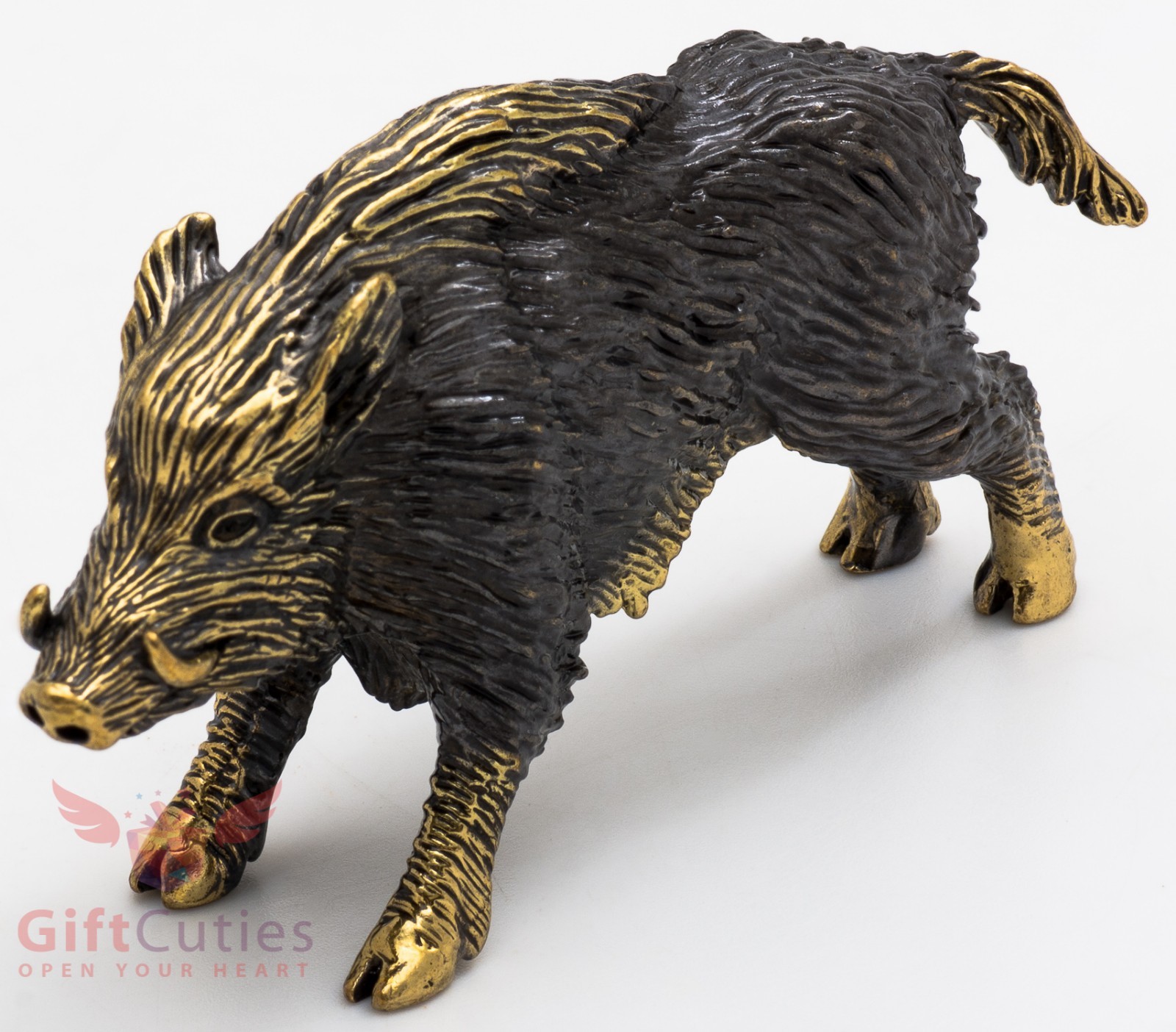 Solid Brass Figurine of wild Boar pig Hog Swine IronWork | eBay