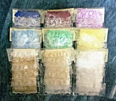 Trico Sources Wedding Party Scrapbook Sewing Ruffled Lace with Ribbon 2 ...