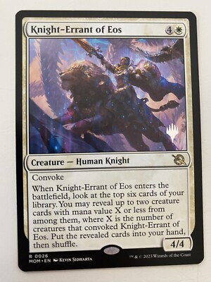 Knight-Errant Of Eos Non-Foil *PROMO* MTG MOM MT/NM PW Stamp Combined ...