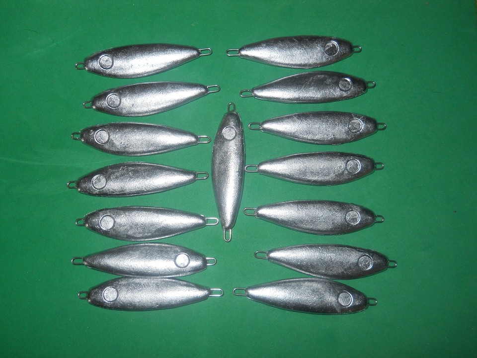 15 - 1.5 OZ SHAD Fishing Jigging Casting Lead Slab Spoon Lures Fresh ...