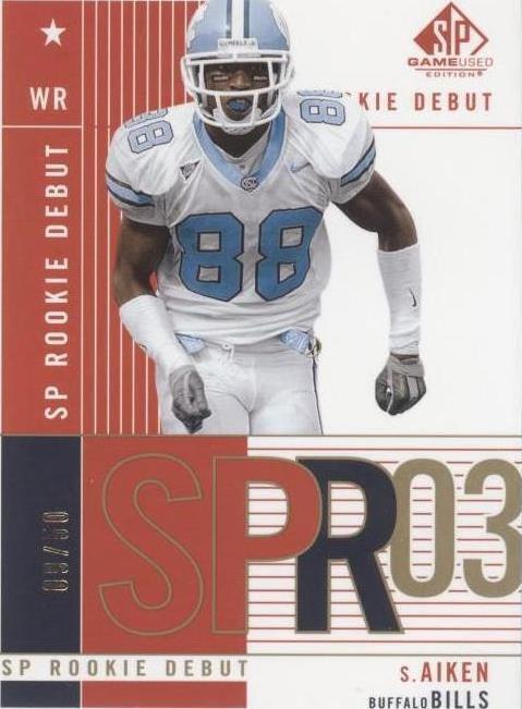 2003 SP Game Used Edition - SP Rookie Debut Sam Aiken #178 Gold /50 (RC ...