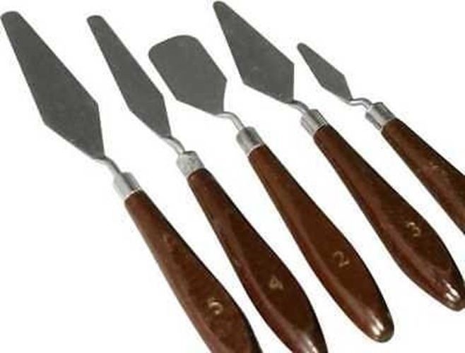 5 Piece Stainless Metal Art Paint Supply Artist Painting Blade Spatula ...