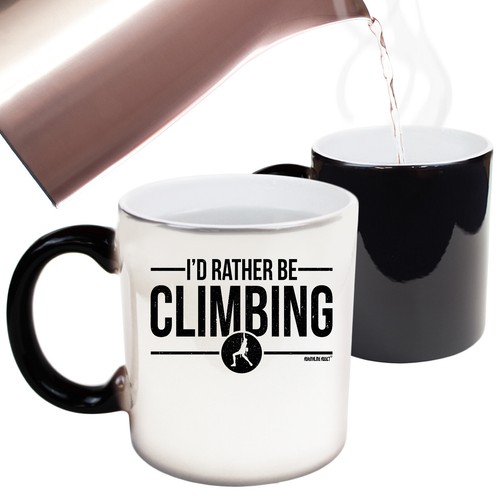 Rock Climbing Id Rather Be Climbing Funny Mugs Novelty Colour Changing Mug Gift | eBay