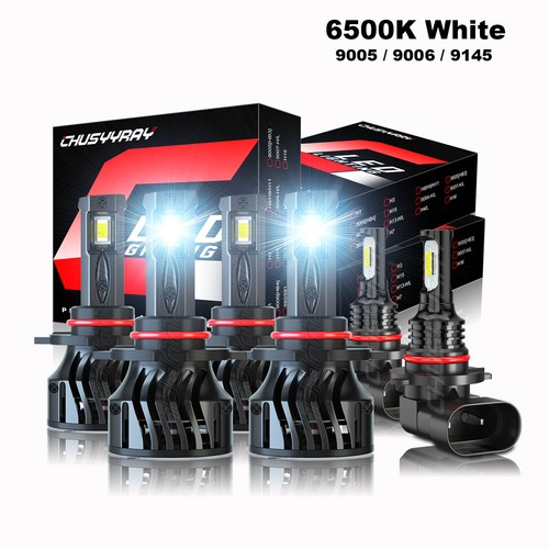 6500K 9005+9006+9145 LED Headlight and Fog Light Bulbs Kit High&Low Beam White 863519131333| eBay