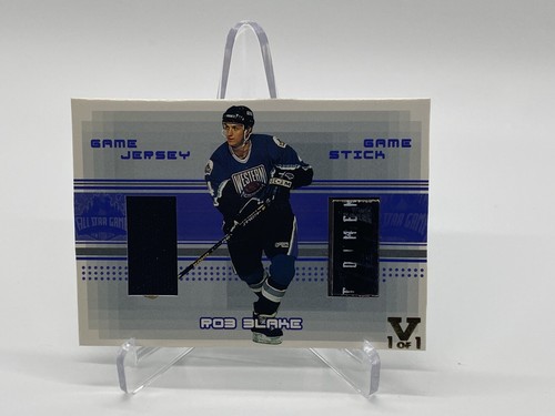 Rob Blake 1/1 Hockey Card 1994 NHL All Star Game Used Jersey / Stick ...