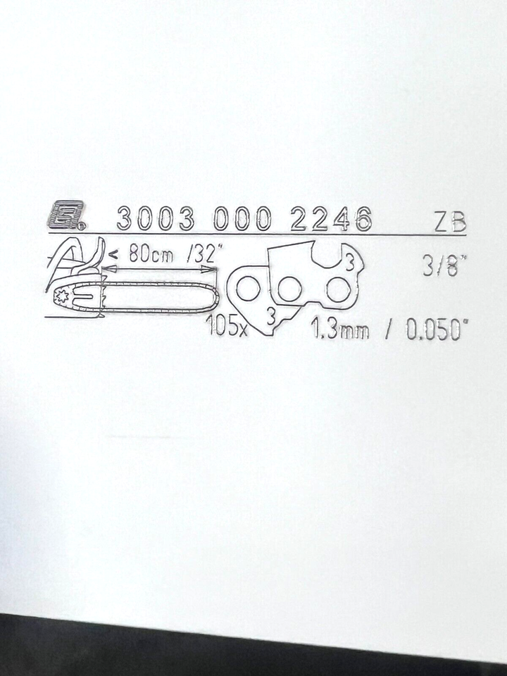 STIHL 32 inch Light BAR & CHAIN full chisel 3/8 .050 105dl MS660 661 ...