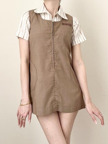 Vintage 1970s Girl Scout Brownies Uniform Dress Set with Sing Vinyl ...