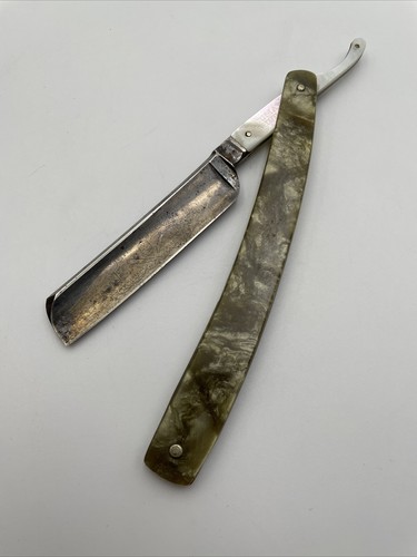 Vintage Straight Razor Shumate Razor Co. Antique Green Shave Shaving ...