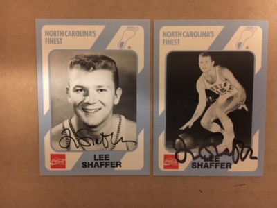 Lee Shaffer Signed North Carolina Tar Heel Basketball Card Lot(2) COA ...