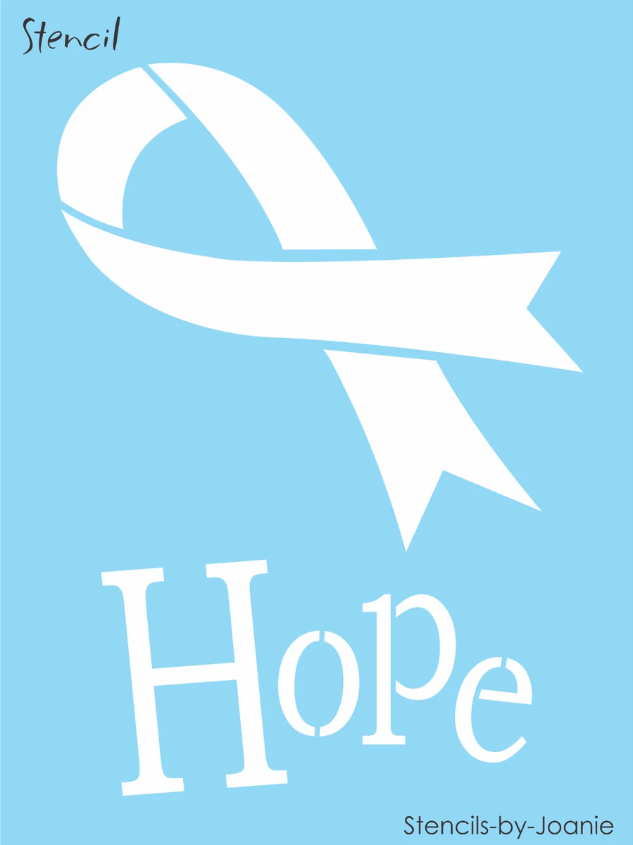 Breast Cancer Awareness Ribbon Stencil