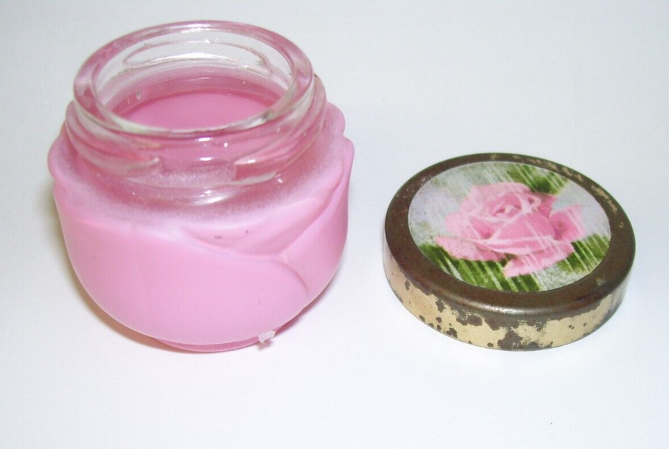 Vintage Avon Pink Jar Roses Lid Empty | eBay