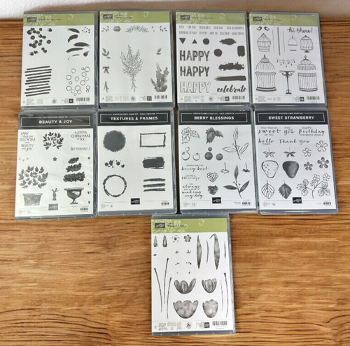 Bundle Lot of 9 Stampin' Up! Photopolymer Stamp Sets Stickers Sweet ...