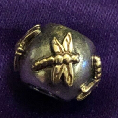 Pandora Sterling Silver 14k Gold Dragonflies Charm #790898 Pandora Sterling Silver 14k Gold Dragonflies Charm #790898