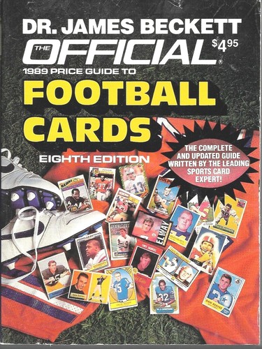 1989 Beckett Football Official Pocket Price Guide 8th Edition Vintage ...