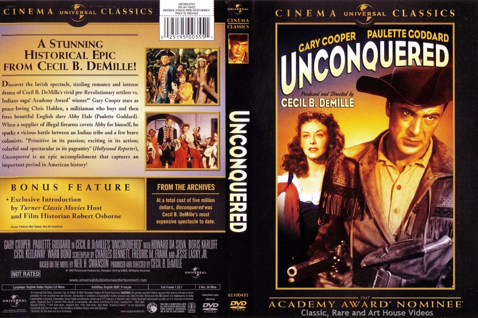 Unconquered ~ DVD ~ Gary Cooper, Paulette Goddard (1947) 25195003551| eBay