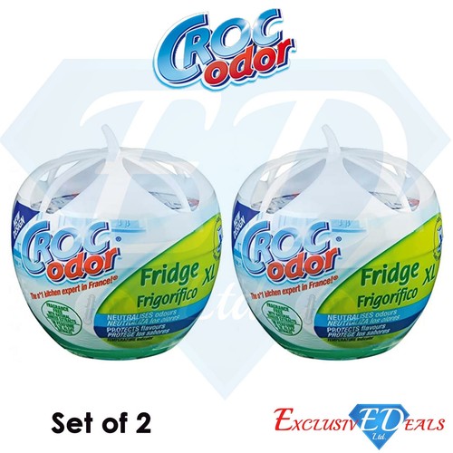 2 x Croc Odor Fridge Deo XL Deodoriser Neutralise Smell Odour Freshener ...