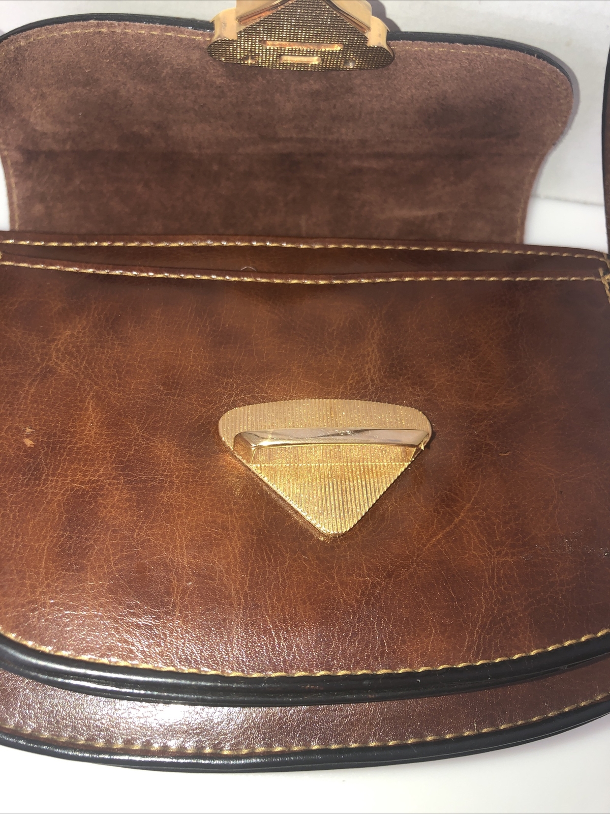 SASHA Moda Italiana Vintage Faux Leather Crossbody Sh… - Gem