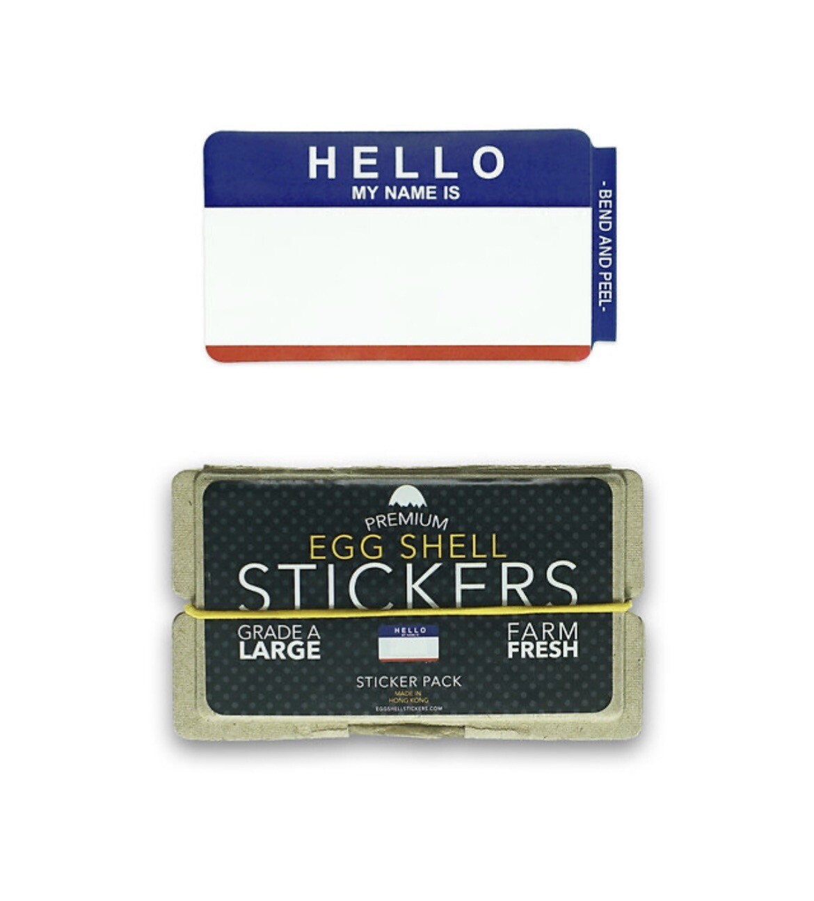 Egg Shell Stickers Blue and Red Hello My Name Is (80 Stickers) Pack | eBay