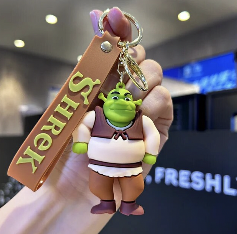 Shrek Characters 3D Rubber Keychain Keyring Bag Charm Backpack House ...