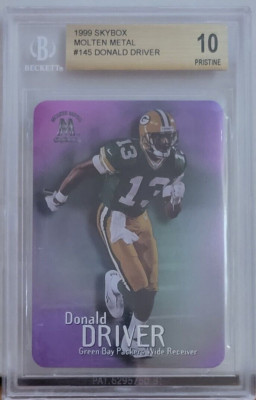 Donald Driver 1999 Skybox Molten Metal Rookie Card (RC) BGS 10 Pristine ...