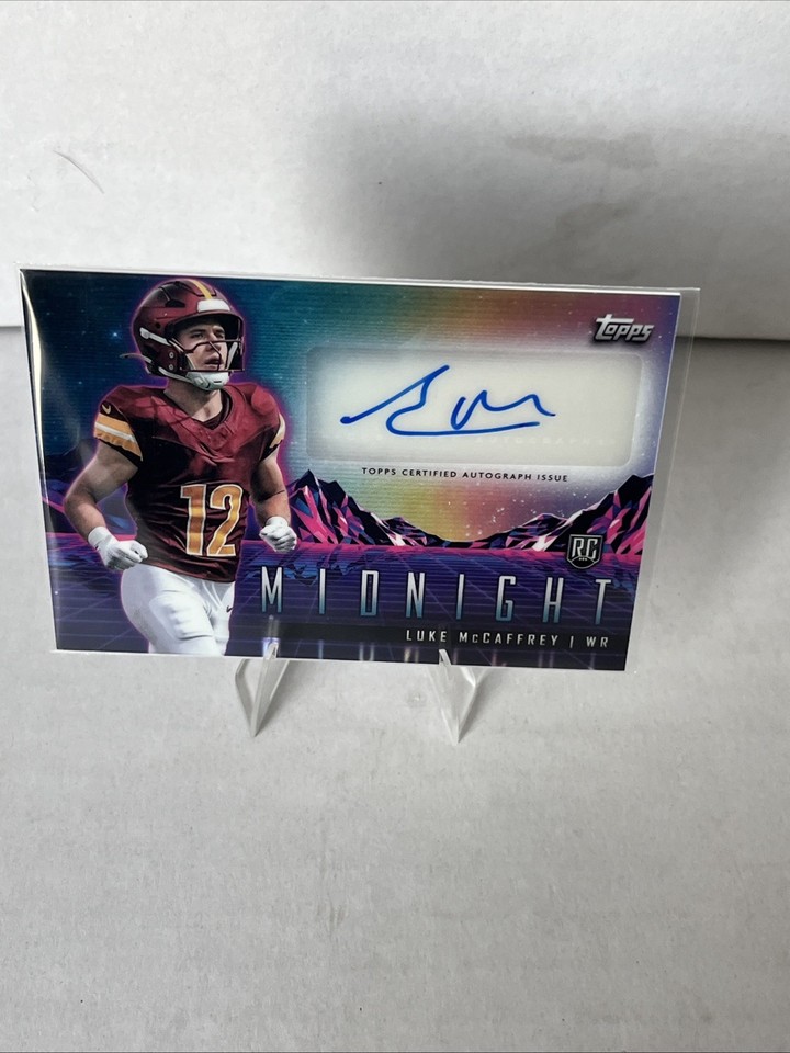 Luke McCaffrey -2024 Topps Midnight - Rookie Horizon Signatures (AU, RC ...