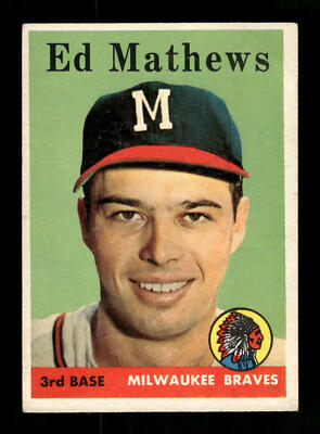 Ed Mathews 1958 Topps #440 VGEX Milwaukee Braves | eBay