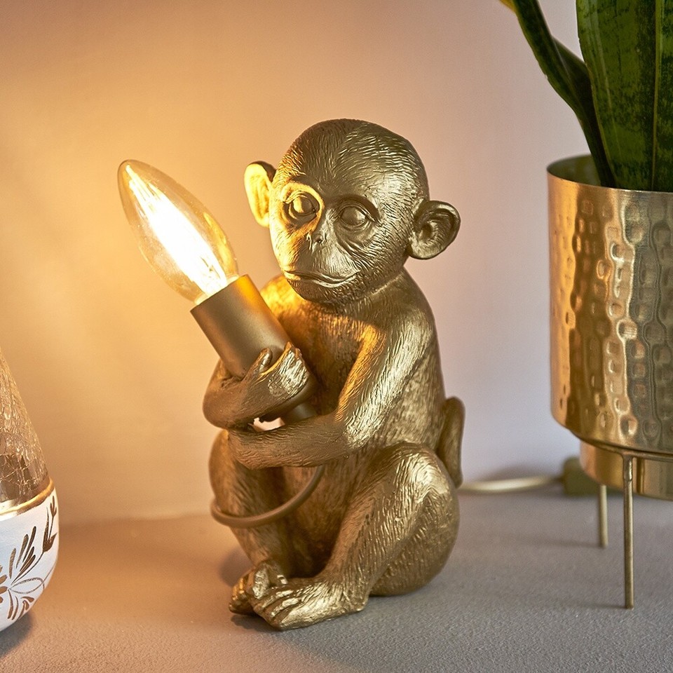 Monkey Animal Table Lamp Light Modern 21CM Desk Bedroom Living Room ...