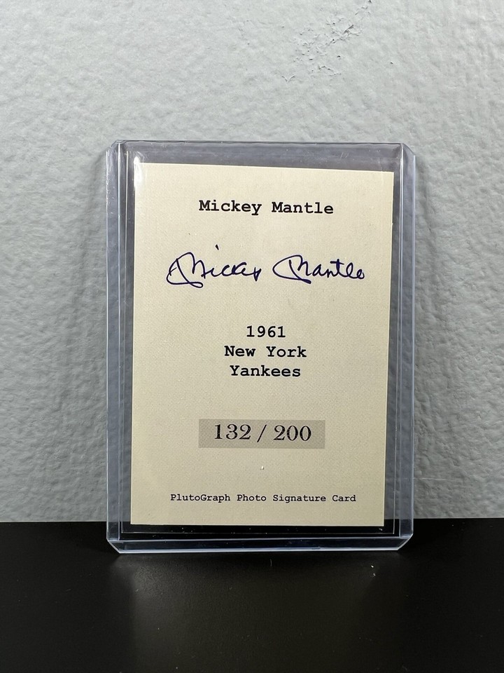 Rare Mickey Mantle 1961 Ny Yankees #132 of Only 200 Plutograph Photo | eBay