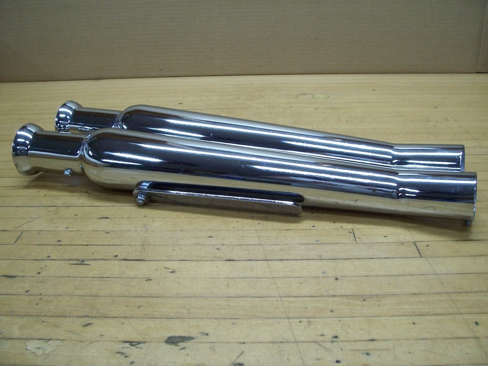 NOS AK Cocktail Shaker Mufflers Panhead Knucklehead Bobber Chopper 1-3/ ...