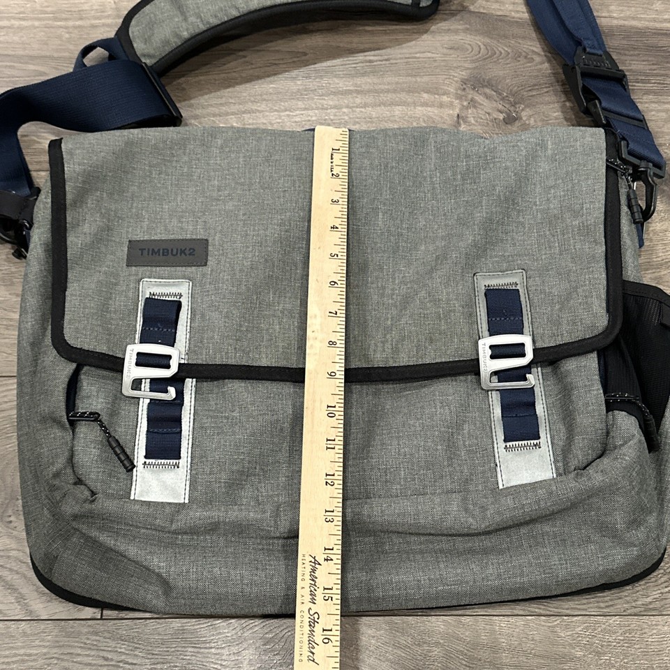 TIMBUK2 Grey/Blue Canvas Messenger Bag | eBay