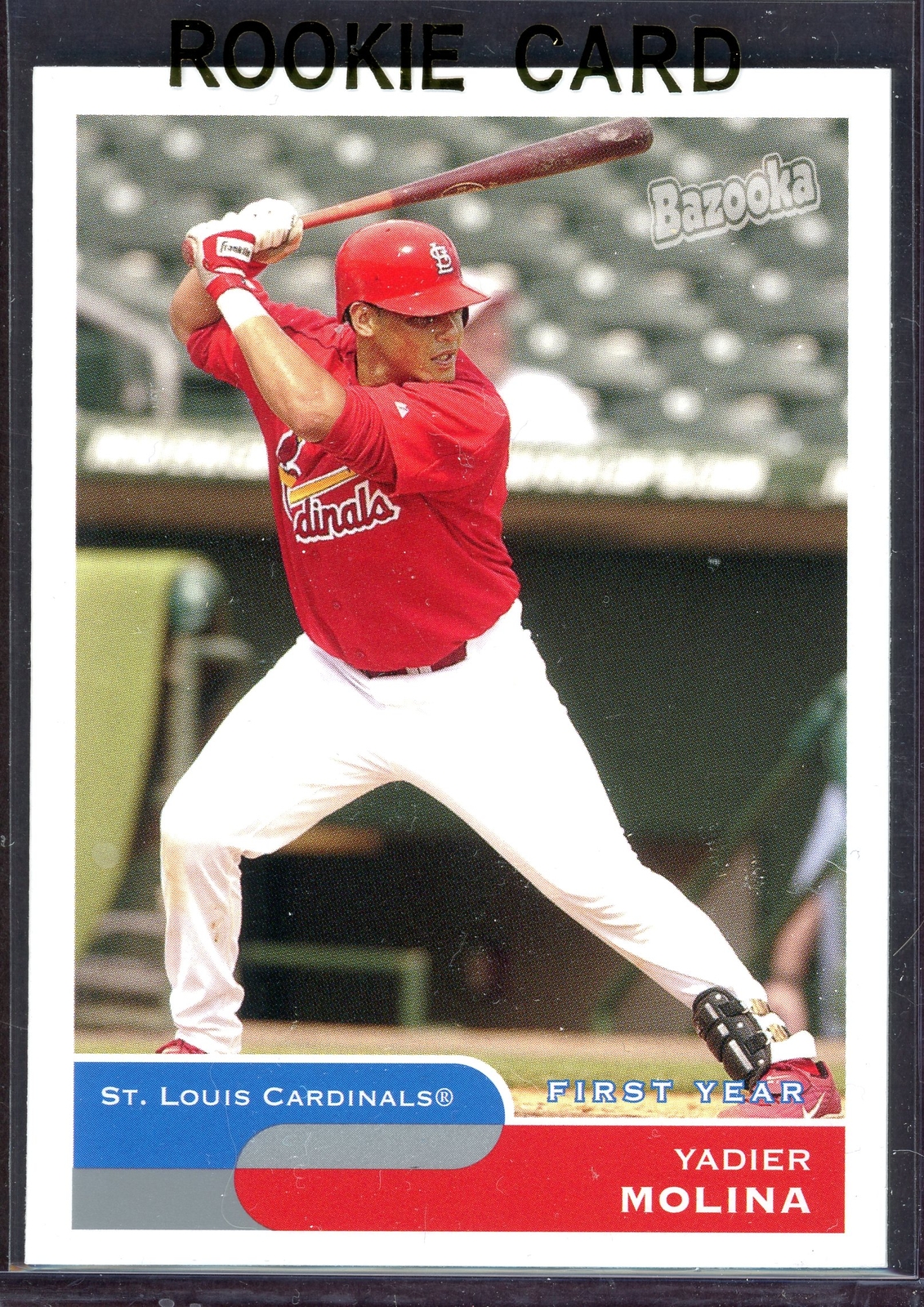 YADIER MOLINA ~ 2004 Topps Bazooka Baseball Rookie Card RC #275 (Bat ...