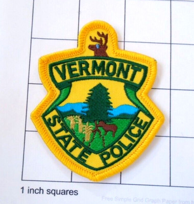 VERMONT STATE POLICE - STATE POLICE EMBROIDERED PATCH - IRON-ON -- NEW ...