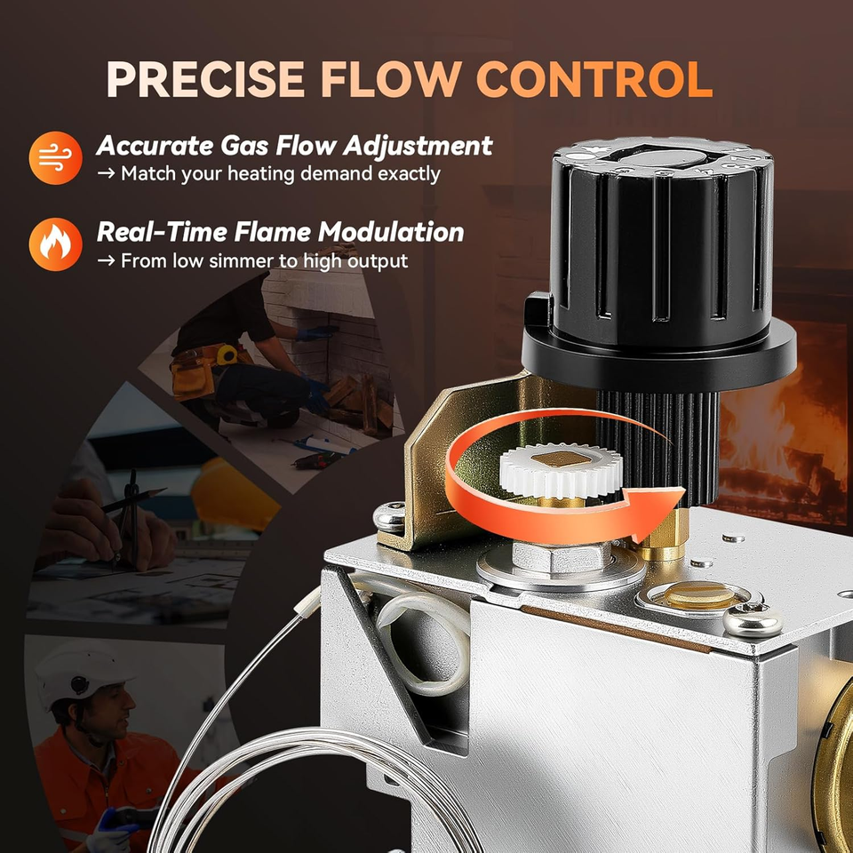 SIT 630 Gas Control Valve - Compatible with NG & LP Fireplaces, Boilers ...
