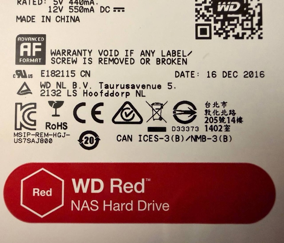WD Red 8TB NAS Hard Drive WD80EFZX – 5400RPM | eBay