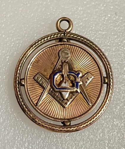 Gold Masonic Fob FLT Skull Crossbones Trowl Links Symbols | eBay