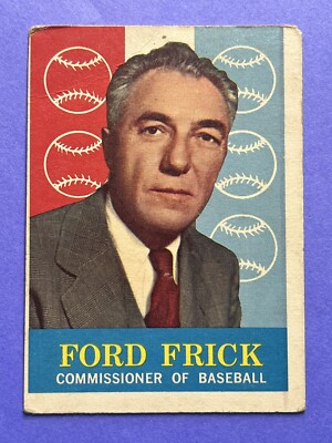 1959 Topps #1 Ford Frick MLB Commissioner of Baseball VG Vintage | eBay