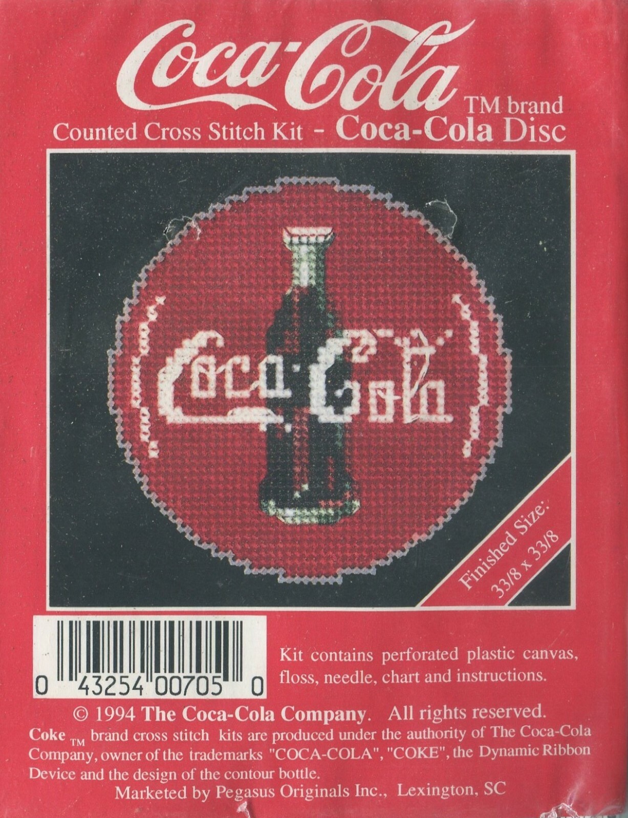Coca Cola cross stitch kits U-CHOOSE plastic canvas, Pegasus 9 CHOICES ...