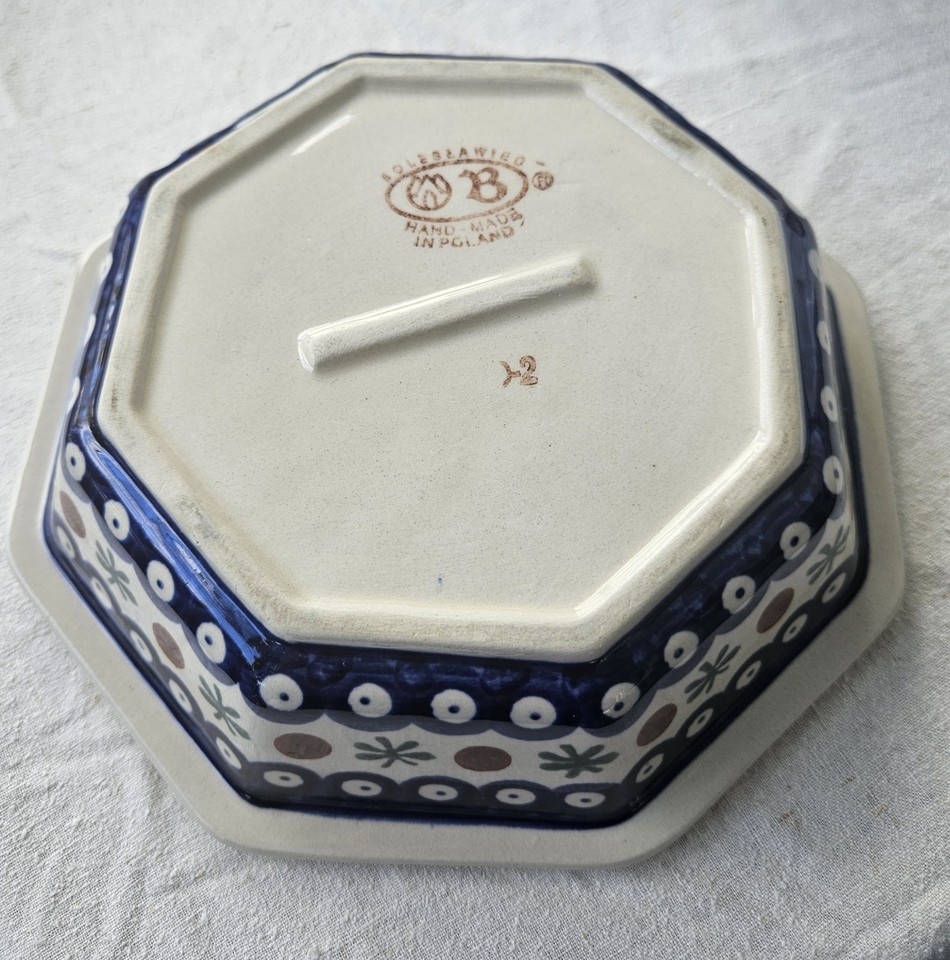 8 Inch Octagon Polish Pottery Bowl | eBay